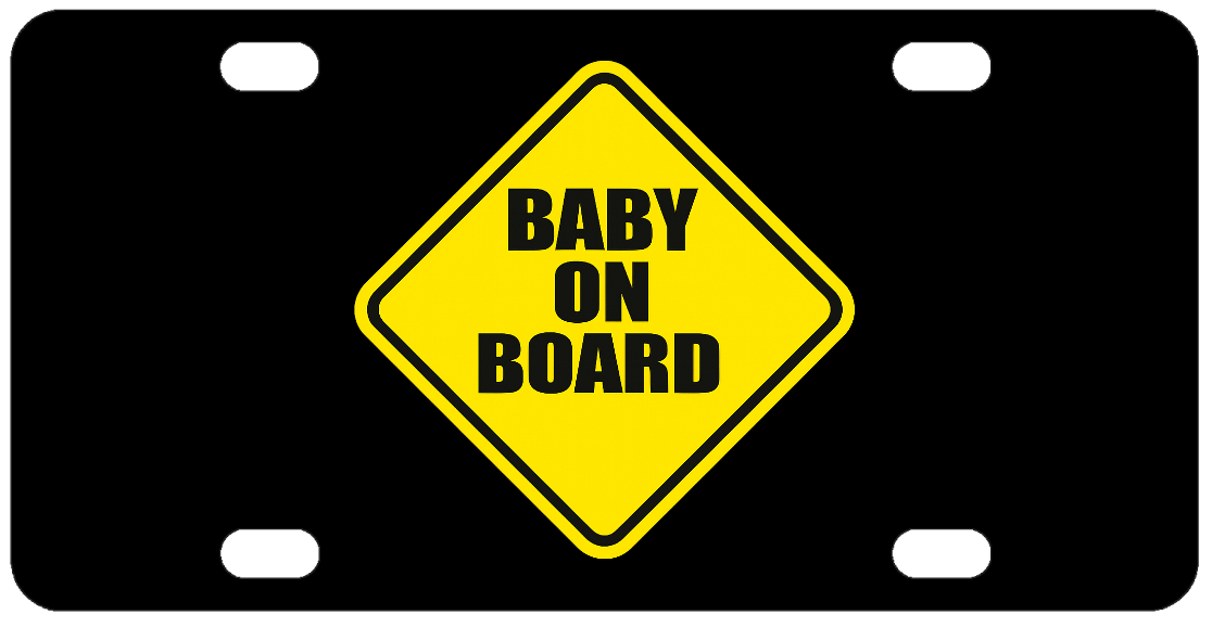 Baby On Board - Funny License Plate - Front Bumper – Custom Creations