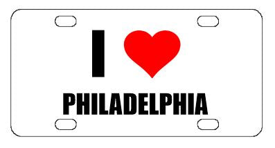 I Love Philadelphia License Plate | Custom Creations