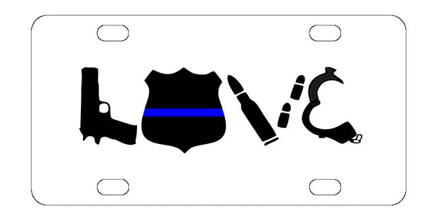 Police Love License Plate | Custom Creations