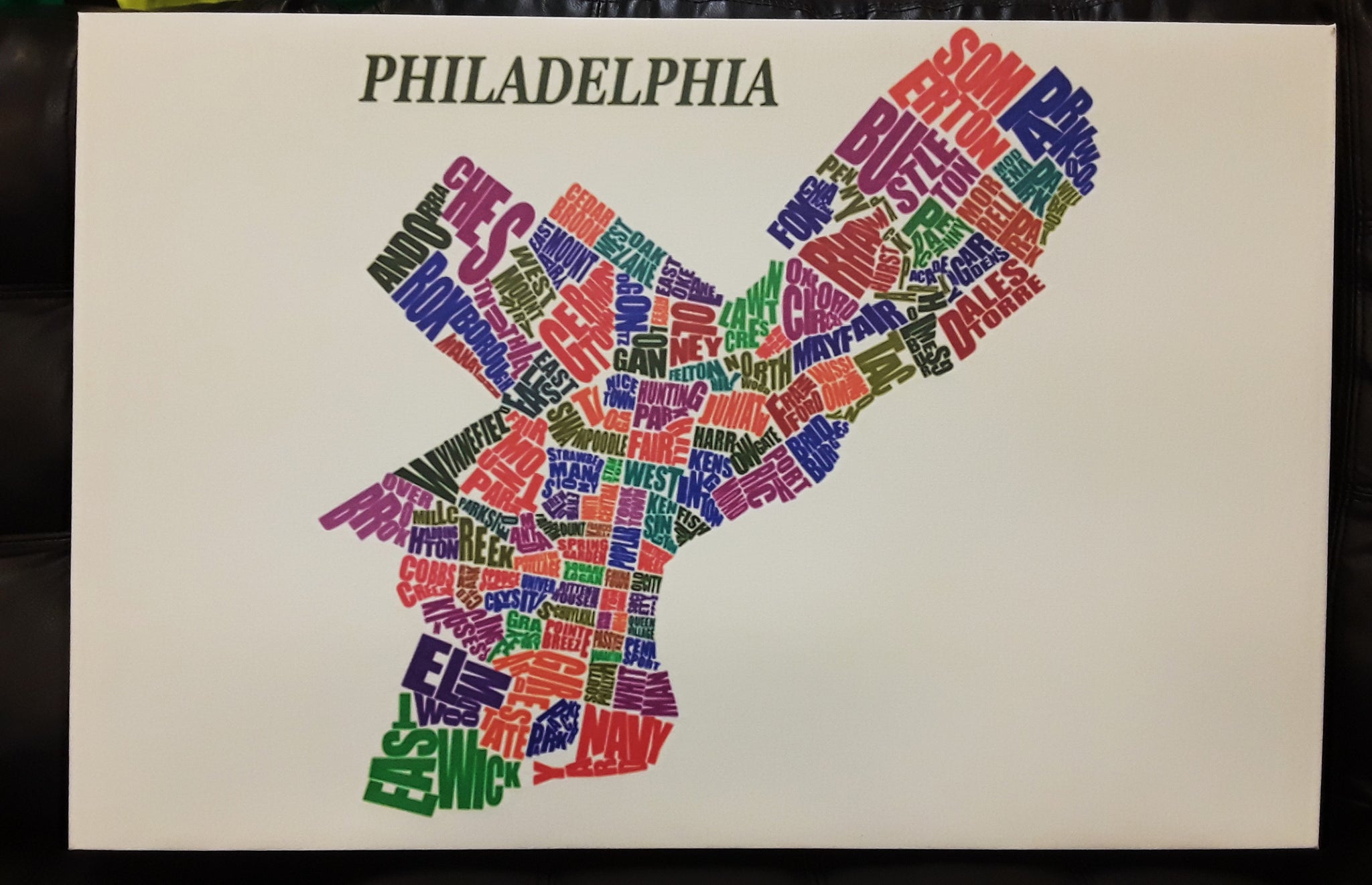 Philadelphia Map Canvas Print | Custom Creations