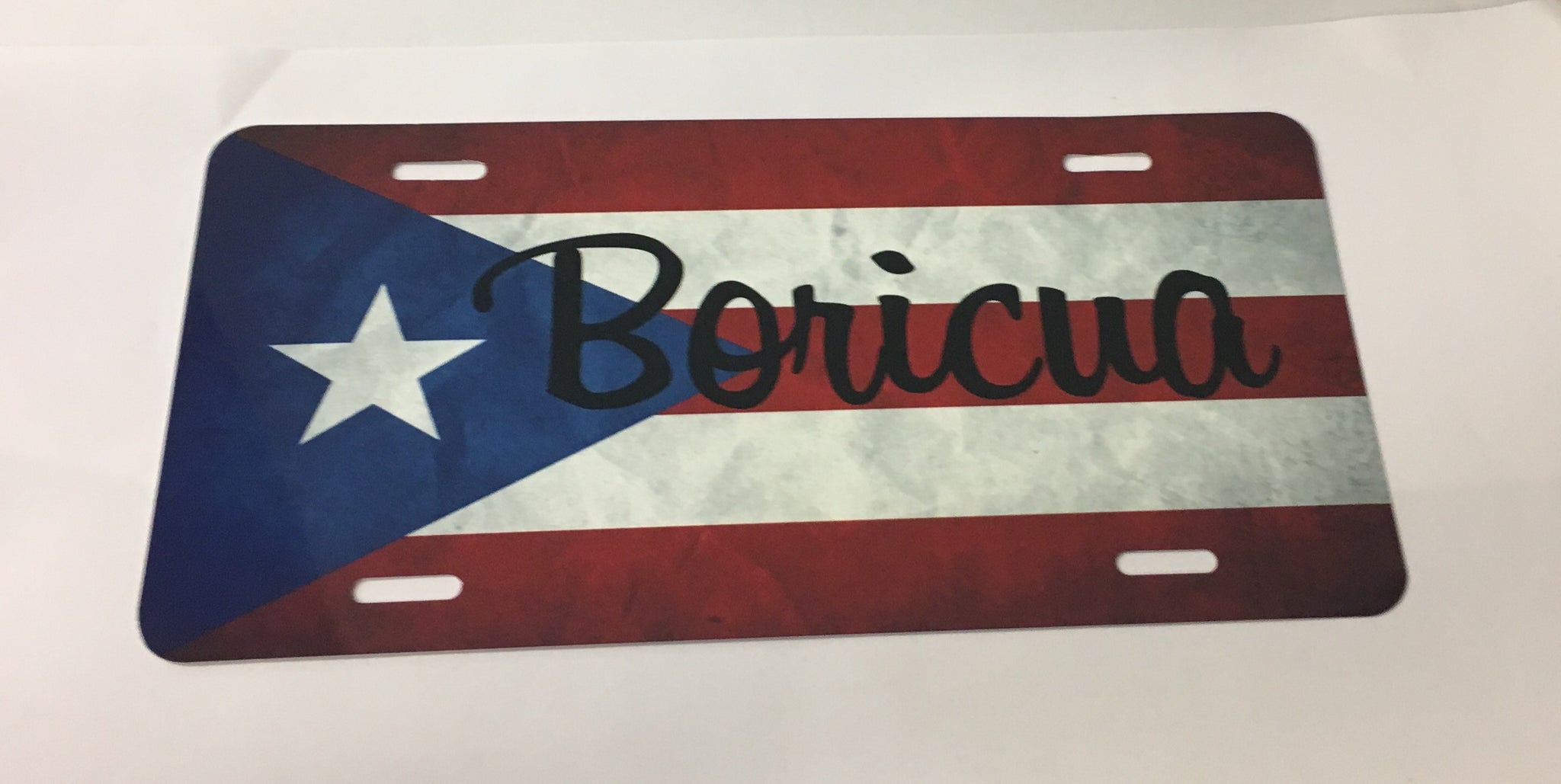 Puerto Rico "Boricua" Flag License Plate | Custom Creations