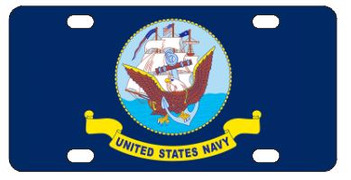 Navy License Plate | Custom Creations